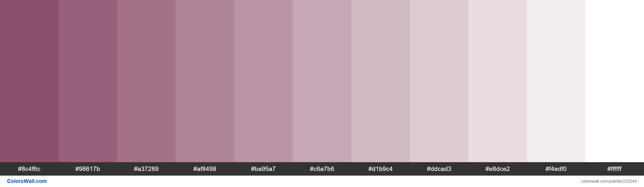 Frozen Rose colors palette - ColorsWall