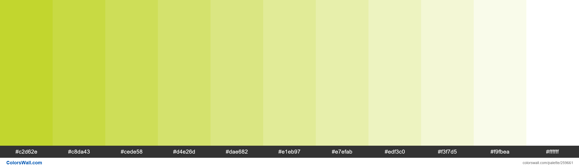 Fuego paleta de colores #c2d62e, #c8da43, #cede58 - ColorsWall
