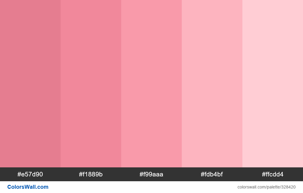 Paleta de colores rosado salmón - ColorsWall